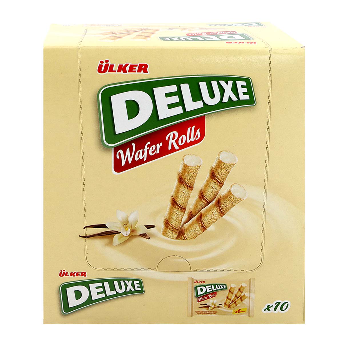 Ulker Deluxe Wafer Rolls with Vanilla Cream 24g